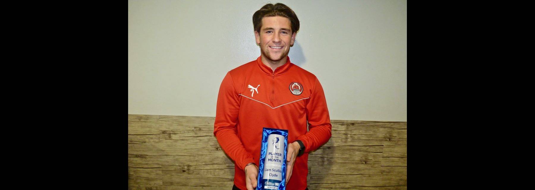 Scullion Named Player of the Month - Clyde F.C.